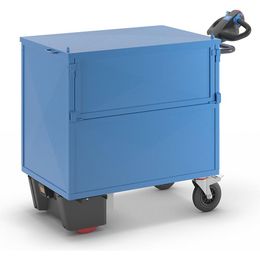 eurokraft pro Kastenwagen mit Elektroantrieb, W&auml;nde aus Stahlblech, mit Deckel, LxBxH 1430 x 750 x 1200 mm