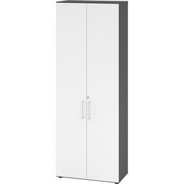 eurokraft pro B&uuml;roschrank, 5 Fachb&ouml;den, 6 Ordnerh&ouml;hen, graphit