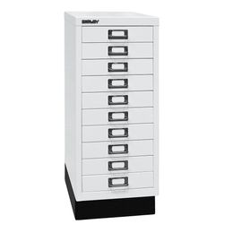 Bisley MultiDrawer&trade; 29er Serie, mit Sockel, DIN A4, 10 Schubladen, verkehrswei&szlig;
