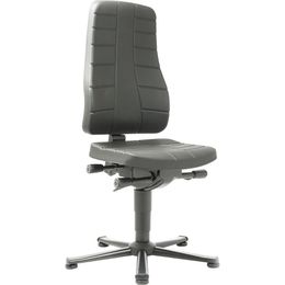 bimos Arbeitsdrehstuhl All-in-One, mit Bodengleitern, PU-Schaum, schwarz