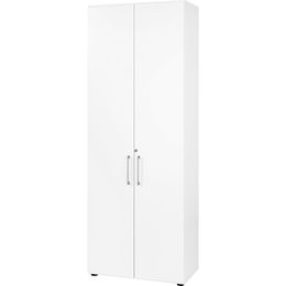eurokraft pro B&uuml;roschrank, 5 Fachb&ouml;den, 6 Ordnerh&ouml;hen, wei&szlig;