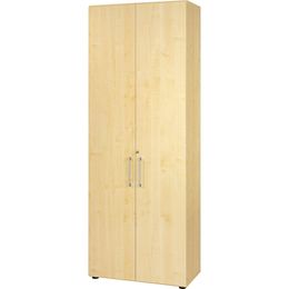 eurokraft pro B&uuml;roschrank, 5 Fachb&ouml;den, 6 Ordnerh&ouml;hen, Dekor Ahorn