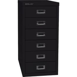 Bisley MultiDrawer&trade; 29er Serie, DIN A4, 6 Schubladen, schwarz