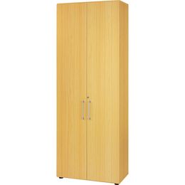 eurokraft pro B&uuml;roschrank, 5 Fachb&ouml;den, 6 Ordnerh&ouml;hen, Dekor Buche