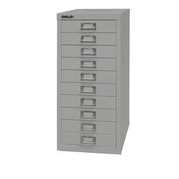Bisley MultiDrawer&trade; 29er Serie, DIN A4, 10 Schubladen, lichtgrau