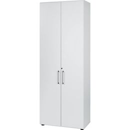 eurokraft pro B&uuml;roschrank, 5 Fachb&ouml;den, 6 Ordnerh&ouml;hen, lichtgrau