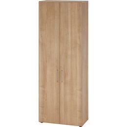 eurokraft pro B&uuml;roschrank, 5 Fachb&ouml;den, 6 Ordnerh&ouml;hen, Nussbaum