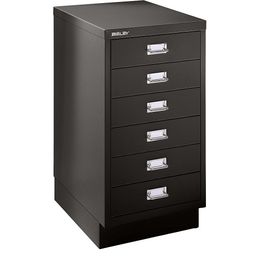 Bisley MultiDrawer™ 39er Serie, mit Sockel, DIN A3, 6 Schubladen, schwarz