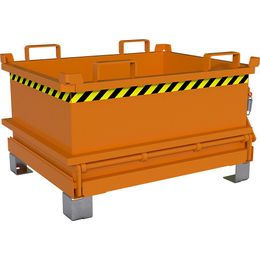 eurokraft pro Klappbodenbeh&auml;lter, Volumen 0,24 m&sup3;, gelborange RAL 2000
