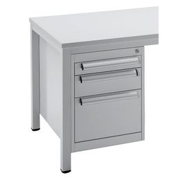 eurokraft pro Schubladen-Unterbauschrank, f&uuml;r Meisterschreibtisch, mit 3 Schubladen 70, 80, 300 mm hoch