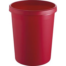 Helit Papierkorb aus Polyethylen, Volumen 45 l, VE 2 Stk, Hx&Oslash; 480 x 390 mm, rot
