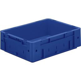 Schwerlast-Euro-Behälter, Polypropylen, Volumen 9,2 l, LxBxH 400 x 300 x 120 mm, Wände geschlossen, Boden geschlossen, blau, VE 4 Stk kaiserkraft