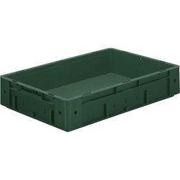 Schwerlast-Euro-Behälter, Polypropylen, Volumen 20 l, LxBxH 600 x 400 x 120 mm, Wände geschlossen, Boden geschlossen, grün, VE 2 Stk kaiserkraft