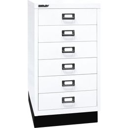 Bisley MultiDrawer&trade; 39er Serie, mit Sockel, DIN A3, 6 Schubladen, verkehrswei&szlig;, schwarz