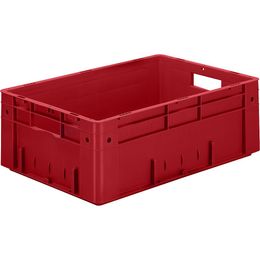 Schwerlast-Euro-Behälter, Polypropylen, Volumen 38 l, LxBxH 600 x 400 x 210 mm, Wände geschlossen, Boden geschlossen, rot, VE 2 Stk kaiserkraft
