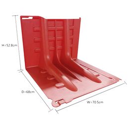 Hochwasserbarriere, Kunststoff, LxBxH 705 x 680 x 528 mm, gerades Stück kaiserkraft