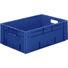 Schwerlast-Euro-Behälter, Polypropylen, Volumen 38 l, LxBxH 600 x 400 x 210 mm, Wände geschlossen, Boden geschlossen, blau, VE 2 Stk kaiserkraft