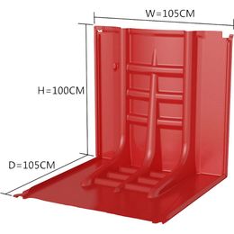 Hochwasserbarriere, Kunststoff, LxBxH 1050 x 1050 x 1000 mm, gerades Stück kaiserkraft