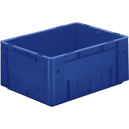 Schwerlast-Euro-Behälter, Polypropylen, Volumen 14,5 l, LxBxH 400 x 300 x 175 mm, Wände geschlossen, Boden geschlossen, blau, VE 4 Stk kaiserkraft