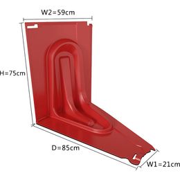 Hochwasserbarriere, Kunststoff, LxBxH 900 x 1000 x 750 mm, Eckstück innen kaiserkraft