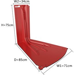 Hochwasserbarriere, Kunststoff, LxBxH 900 x 1000 x 750 mm, Eckstück außen kaiserkraft