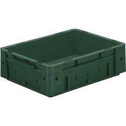 Schwerlast-Euro-Behälter, Polypropylen, Volumen 9,2 l, LxBxH 400 x 300 x 120 mm, Wände geschlossen, Boden geschlossen, grün, VE 4 Stk kaiserkraft