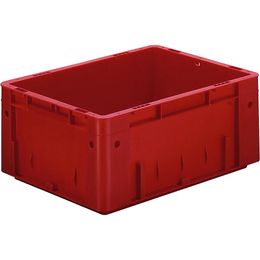 Schwerlast-Euro-Behälter, Polypropylen, Volumen 14,5 l, LxBxH 400 x 300 x 175 mm, Wände geschlossen, Boden geschlossen, rot, VE 4 Stk kaiserkraft