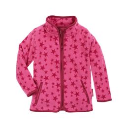 Playshoes Fleece-Jacke Sterne in Pink | Gr.: 86