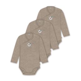 Normani Outdoor Sports 3er Pack Merino Baby-Body in Beige | Gr.: 86