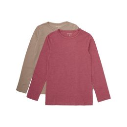 Minymo Kinder Longsleeve "Basic 34 T-Shirt LS (2-Pack)" in Braun | Gr.: 122