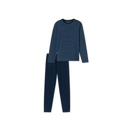 Schiesser Pyjama in Dunkelblau | Gr.: 3XL