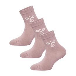 Hummel Long Socken Sutton 3-Pack Kinder in WOODROSE | Gr.: 24-27