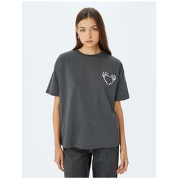 KOTON T-shirt in Anthrazit | Gr.: XL