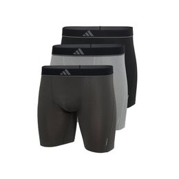 Adidas Boxershort 3er Pack in Schwarz/Grau | Gr.: XXL
