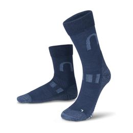 Normani 2 Paar Merinowollsocken Wander- und Trekkingsocken Melton in Blau | Gr.: 43-46