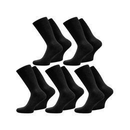 Normani 10 Paar Herrensocken Schwarz in Schwarz | Gr.: 39-42