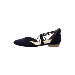 Paul Green Leder-Ballerinas in Dunkelblau | Gr.: 38