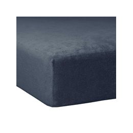 Traumschlaf Spannbettlaken Flausch Biber Boxspring in marine | Gr.: 180x200 cm - 200x200 cm