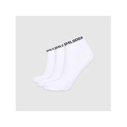 Smilodox Unisex Sneakersocken 3er Pack in Weiß / Weiß / Weiß | Gr.: 39-42