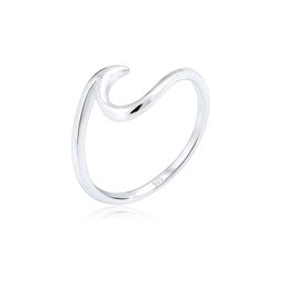 Elli Ring 925 Sterling Silber Wellen in Silber | Gr.: 54
