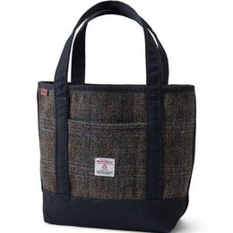 LANDS' END Harris Tweed mittelgro&szlig;e Tasche, Damen,  Braun, Baumwolle/Wolle, by Lands' End