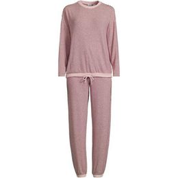 LANDS' END Silky Knit Lounge-Set, Damen,  Pink, Polyester/Viskose/Polyester-Mischung, by Lands' End