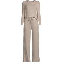 LANDS' END Pyjama-Set aus Viskose, Damen,  Pink, Viskose, by Lands' End