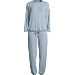 LANDS' END Silky Knit Lounge-Set, Damen,  Blau, Polyester/Viskose/Polyester-Mischung, by Lands' End