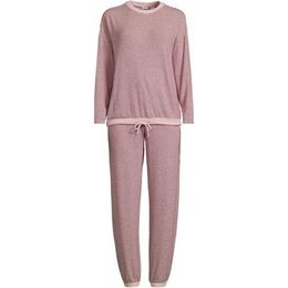 LANDS' END Silky Knit Lounge-Set, Damen,  Pink, Polyester/Viskose/Polyester-Mischung, by Lands' End