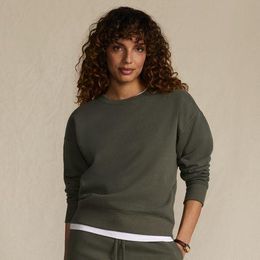 LANDS' END Sweatshirt SERIOUS SWEATS, Damen,  Grün, Elasthan/Baumwoll-Mischung/Polyester-Mischung, by Lands' End