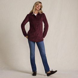 LANDS' END Stretchcord-Bluse, Damen,  Rot, Polyester/Nylon/Viskose, by Lands' End