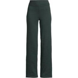 LANDS' END Serious Sweats Straight Fit Thermohose, Damen,  Grün, Baumwoll-Mischung/Polyester-Mischung, by Lands' End