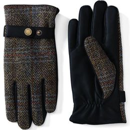 LANDS' END Harris Tweed Handschuhe, Damen,  Braun, Wolle, by Lands' End