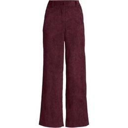 LANDS' END Stretchcord-Hose mit weitem Bein, Damen,  Rot, Polyester/Polyester-Mischung, by Lands' End